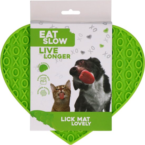 Eat Slow Live Longer Lick Mat Lovely Green | bol