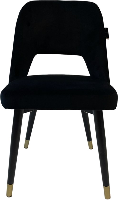 Milano the Label - Eetkamerstoel "Lorenzo" set 2 - blauw - Velvet | bol