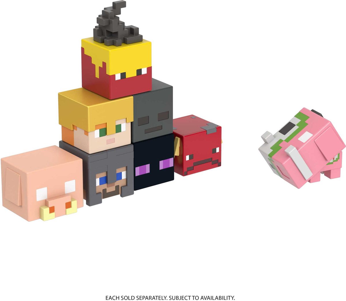 Minecraft Mob Heads Minis - Speelfiguur - Grijs | bol