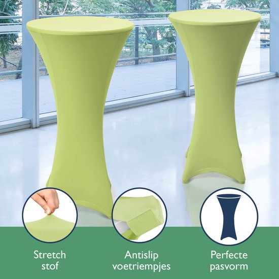 Beautissu Statafelhoes Stella Ø 80 cm statafelrok voor statafel – feest decoratie... | bol
