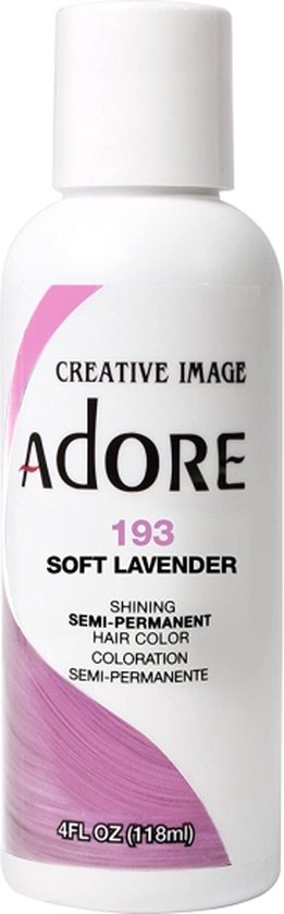 Adore Shining Semi Permanent Hair Color Soft Lavender-193 Haarverf | bol