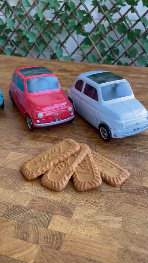Cannoli Box - Fiat 500 Koekblik met 5 cannoli - Bewaarblik ...