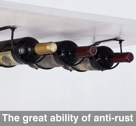Muur wijnrek flessenrek - wijnrek hangend wandmontage wijnflessenrek | bol