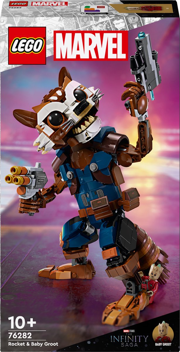LEGO Marvel Rocket en Baby Groot - 76282 | bol