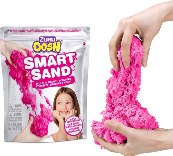ZURU - OOSH - Foliezak middelgroot Smart Sand - 500g - Pink | bol