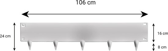 Wovar Borderrand Verzinkt stalen Kantopsluiting 24 x 106 cm Flexibel ...