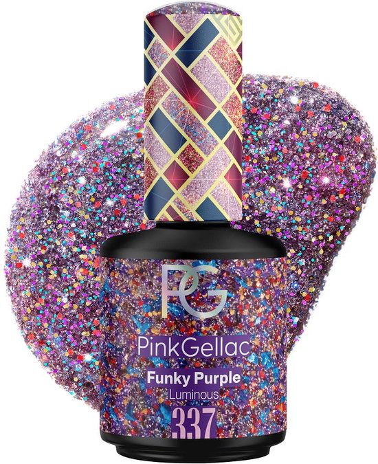 Pink Gellac 337 Funky Purple Gel Lak 15ml - Paarse Gellak nagellak ...