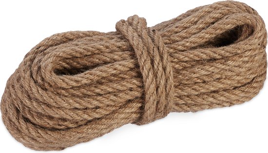 jute touw - 8 mm dik - koord 40 m lang - paktouw | bol