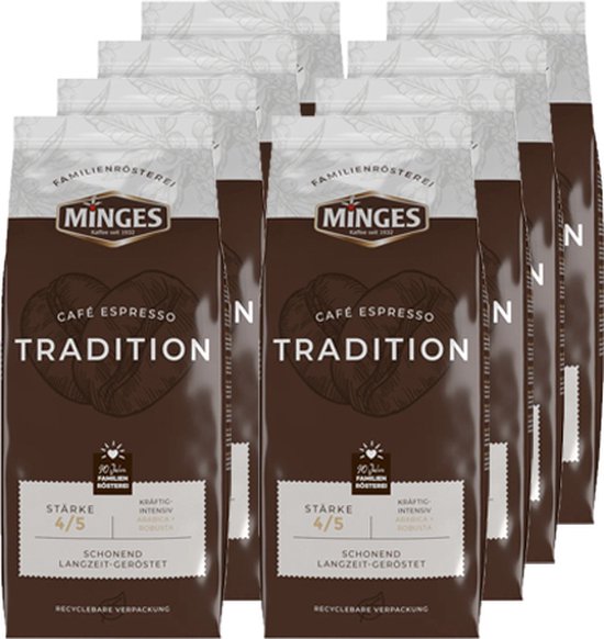 Minges - Espresso Tradition Bonen - 8x 1kg | bol.