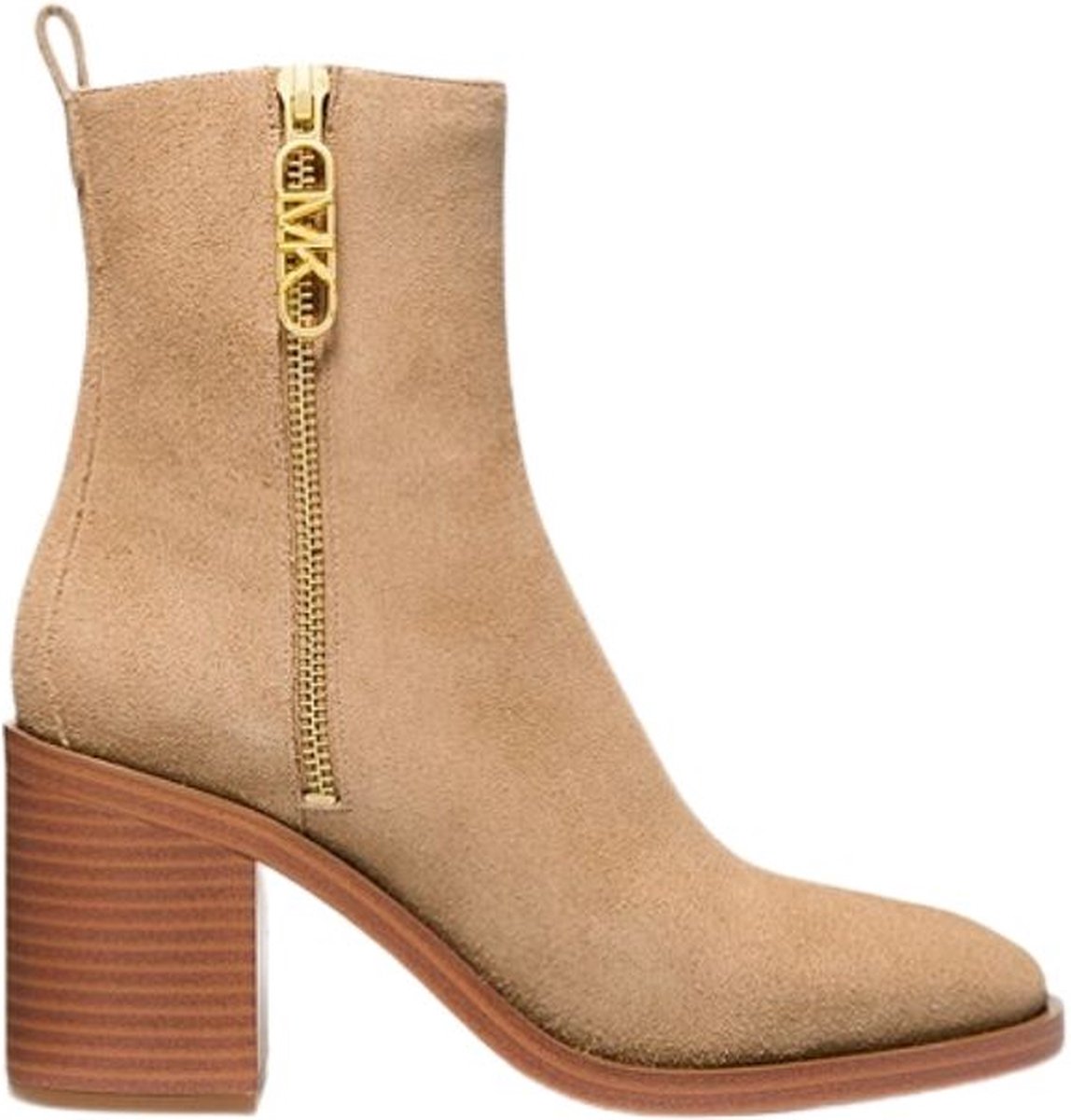 Michael Kors Regan Mid Bootie Enkellaars Dames Camel - Schoenen.nl