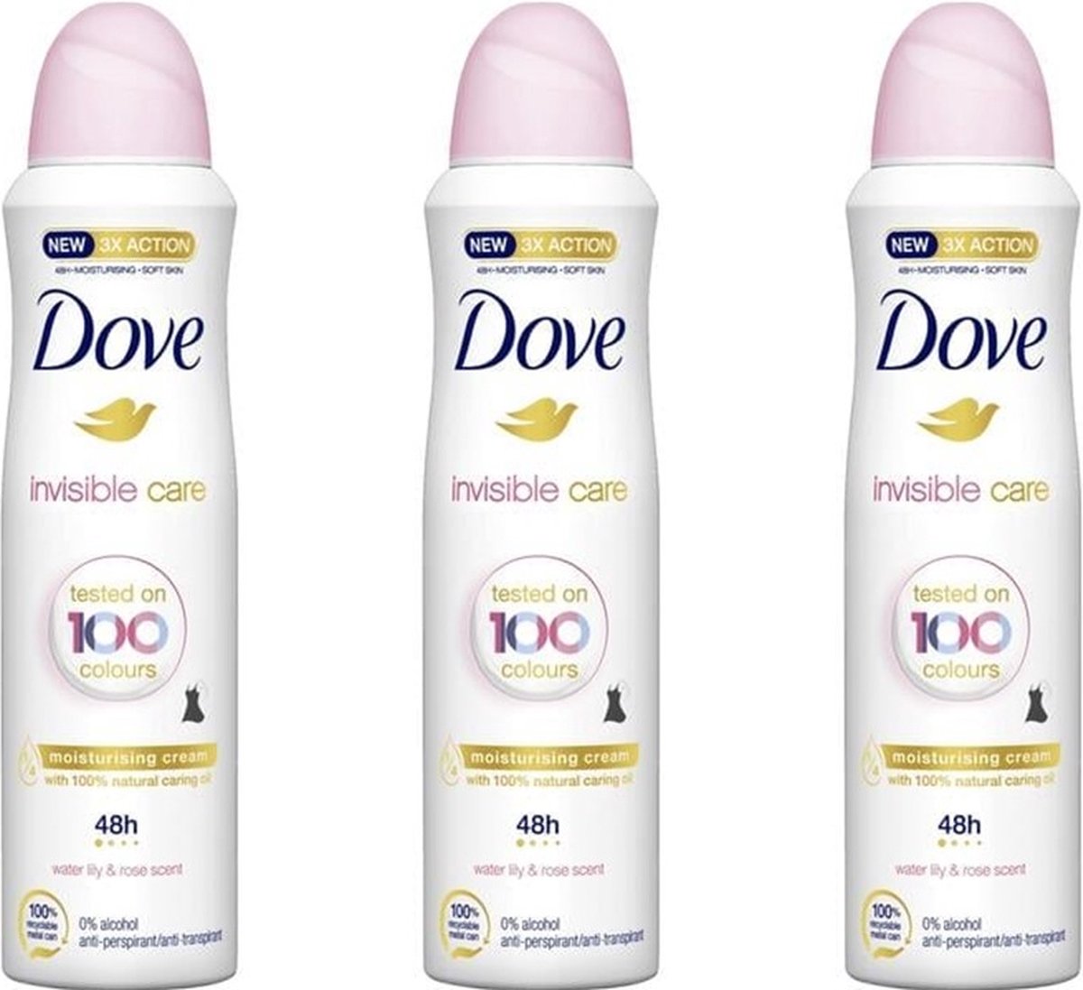 Dove Deo Spray Invisible Care 3 x 150 ml | bol