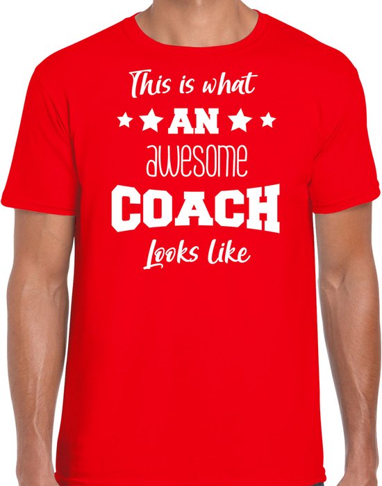 Bellatio Decorations cadeau t-shirt voor heren - awesome coach ...