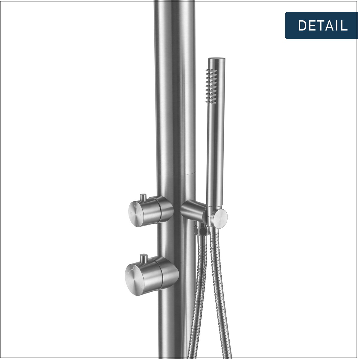 FugaFlow Trofa buitendouche – Tuindouche – RVS 316 – Geborsteld RVS | bol