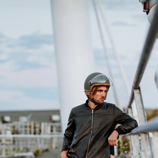 Motocubo Ant - Jethelm met Vizier - ECE goedgekeurde Scooterhelm ...