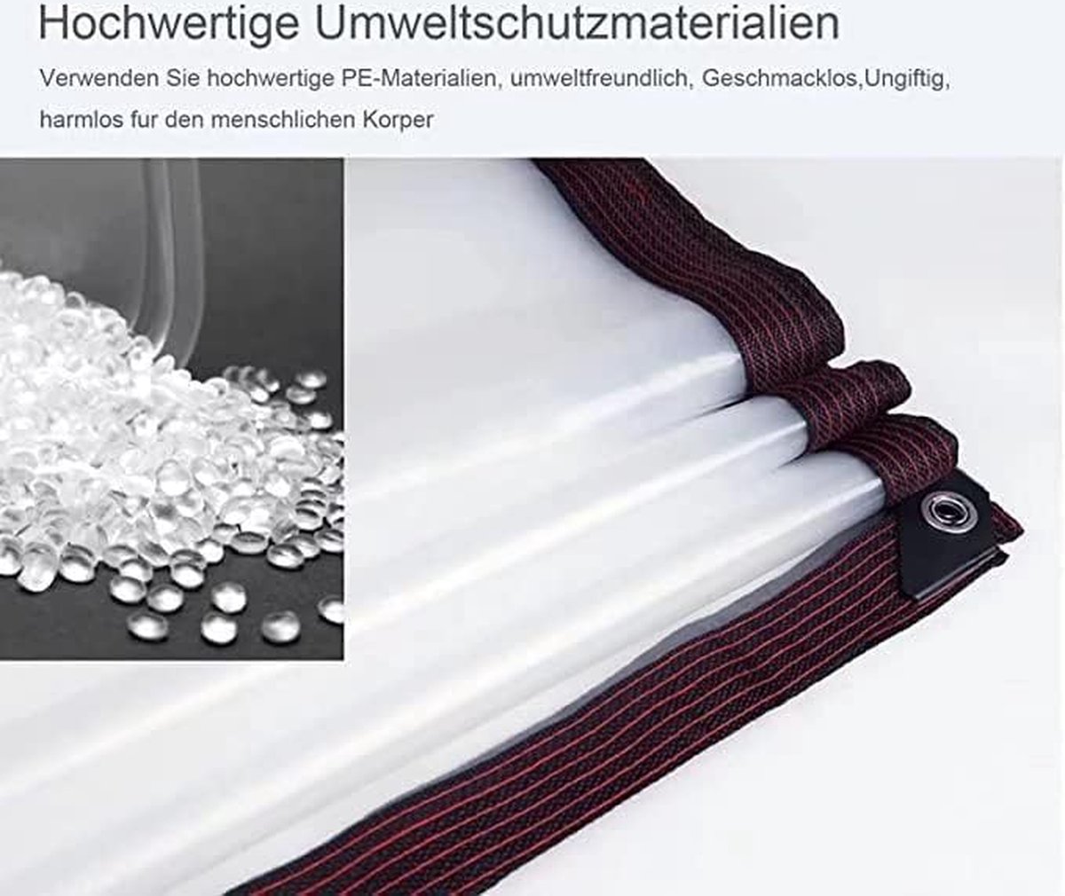 Transparant zeil met oogjes, waterdicht afdekzeil, doorzichtig, voor ...