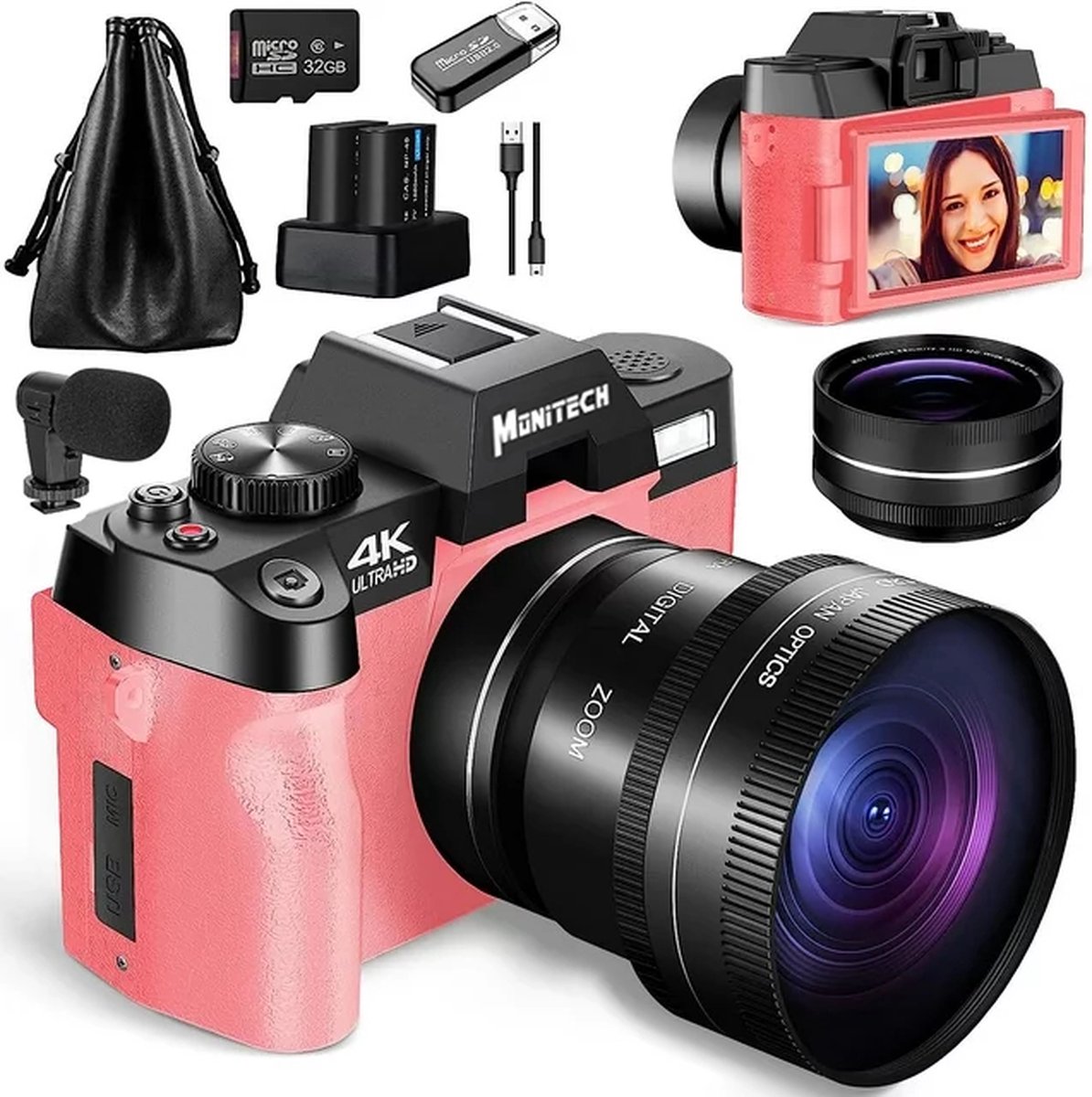 NBD - Digitale Camera voor Fotografie en Video - 4K Compact Camera met ...