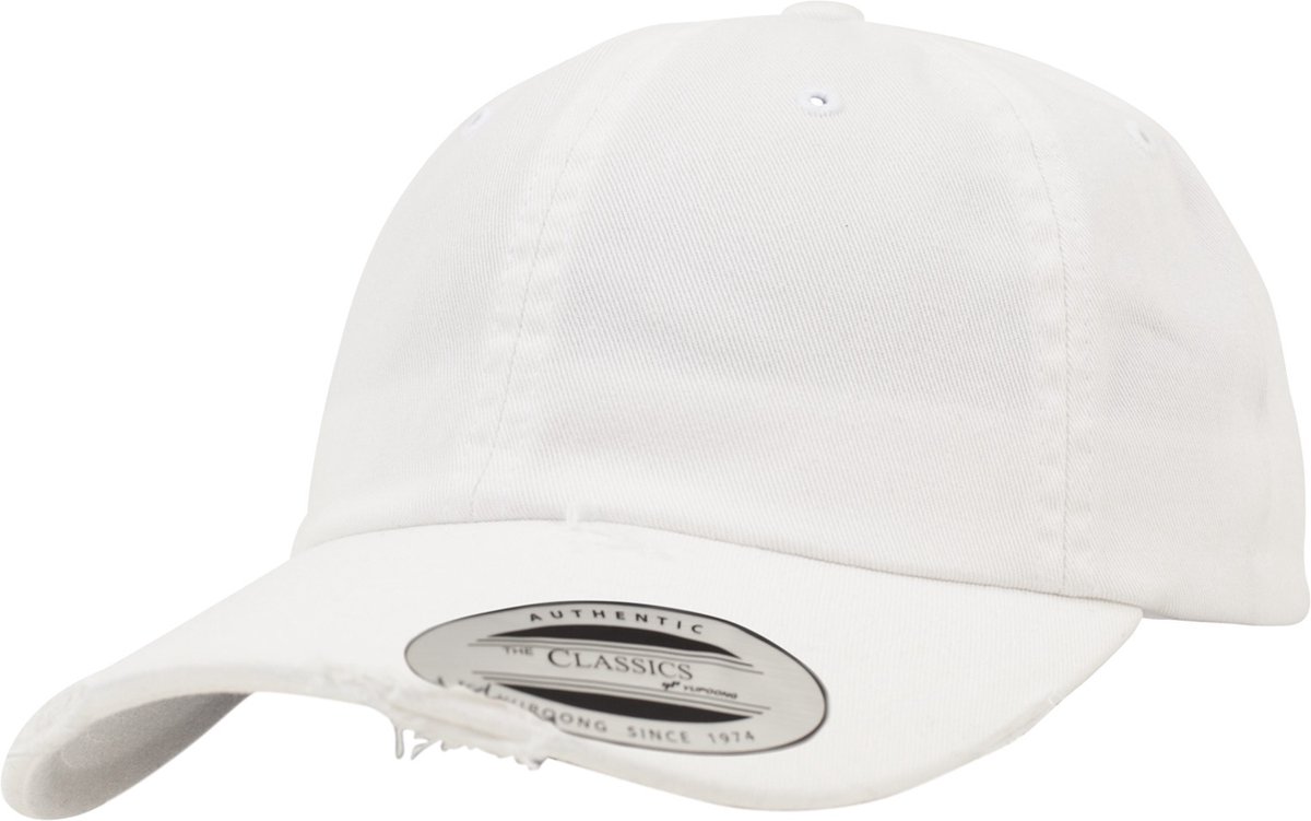Flexfit Cap Low Profile Destroyed Cap White | bol