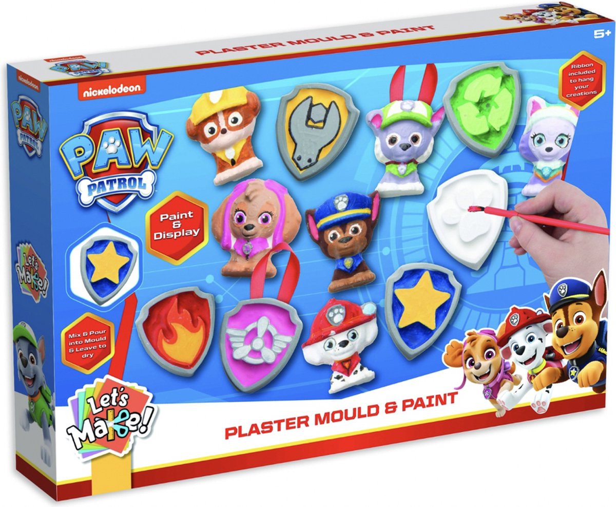 Paw Patrol Gips Gieten & Verven - Gips Gieten - Knutselen voor Kinderen ...