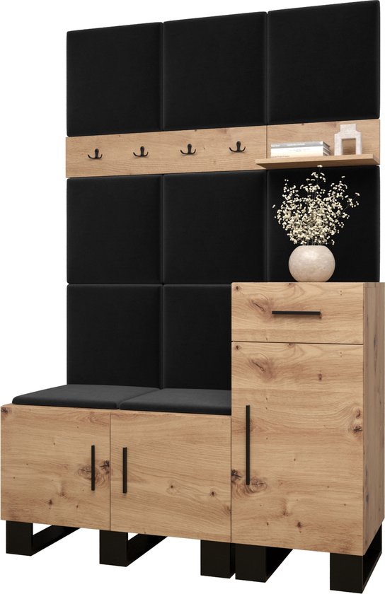 Garderobekast Ganggarderobe Compacte garderobe Vestibule Wandkast Plank ...