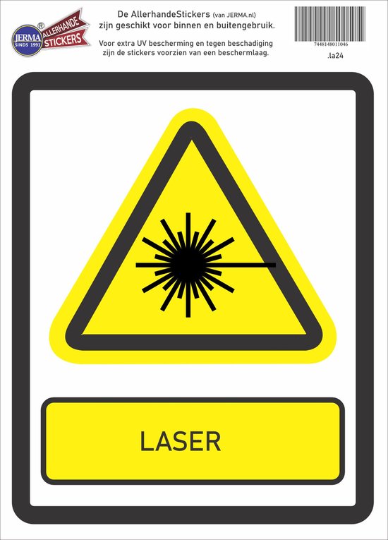 Jerma - Laser straal waarschuwing sticker | bol