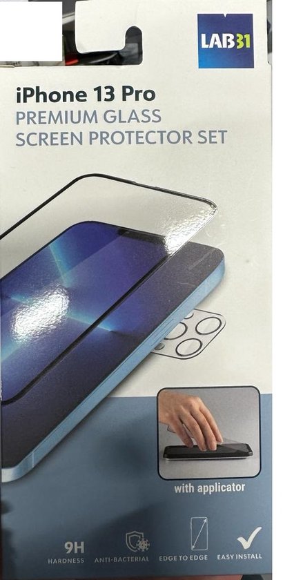 LAB31 iPhone 13 Pro PREMIUM GLASS SCREEN PROTECTOR SET with camera ...