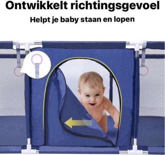 Velox Grondbox | XL Blauw | Kruipbox | Speelbox | Playpen | Baby ...