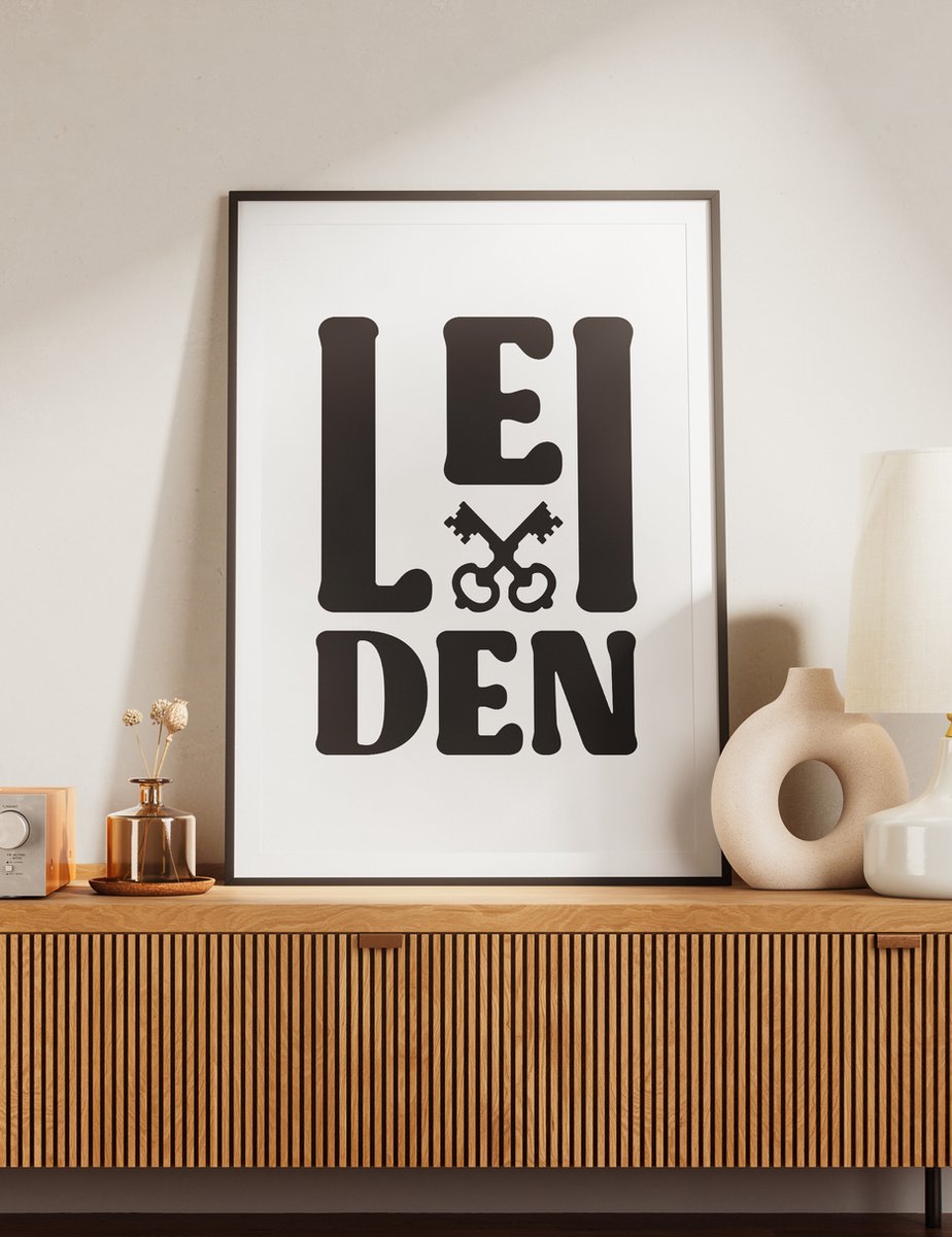 Posters vintage - Leiden - 70 x 50 - zwart wit - wanddecoratie - Made ...