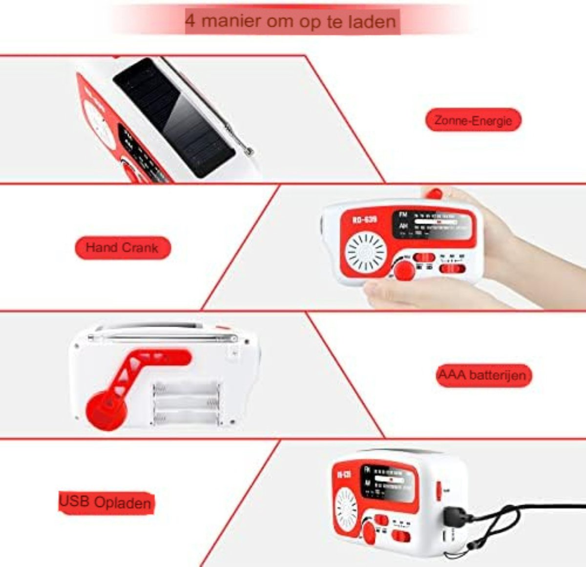 Gratyfied- Opwindbare Radio- Wind-Up Radio- Noodradio Opwindbaar ...