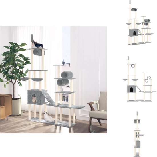 vidaXL Kattenmeubel - Alles-in-één Kattenmeubel - 166 x 35 x 279 cm ...