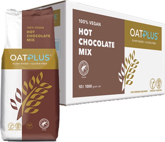 Oatplus - Hot Chocolate Mix, 100% Vegan - 10x 1kg | bol