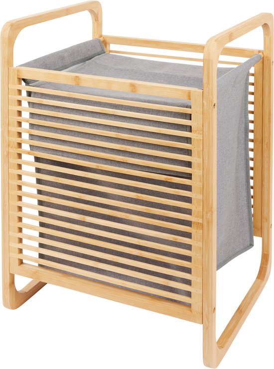Bamboe Wasmand YUKA - Grijs - Bamboe - 40 x 35.5 x 60 cm - 43 Liter ...