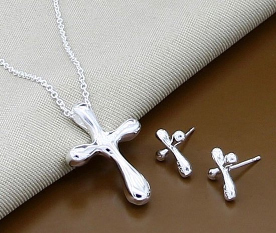 Haymer Sieraden Kruis Geschenkset Voor Vrouwen Zilver 45 HJ2022082TK | bol