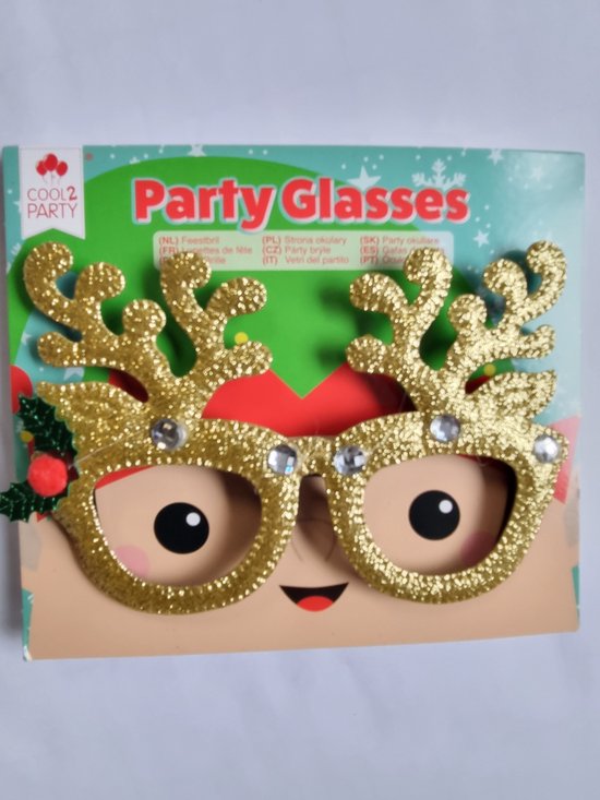Kerst Party Glasses, feestbril, kerstgadget, grappig kerstcadeautje | bol