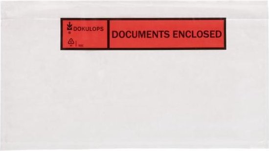 x Paklijst envelop Documents Enclosed 225 x 120 mm - - Enveloppendoos | bol