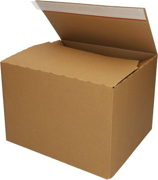 20x Verzenddoos 280 x 240 x 200 mm met plak- en tearstrip - E- golf (± ...