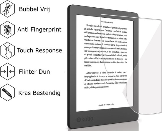 Kobo Aura H2O Edition 2 Screenprotector - Folie Screen Protector Kobo ...