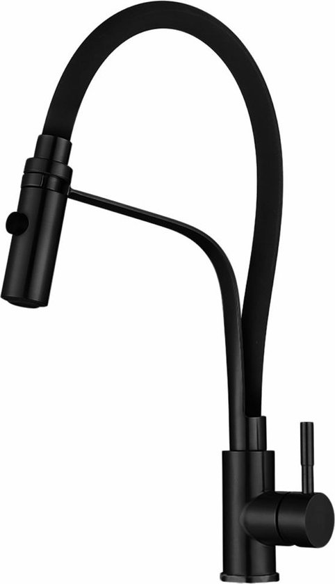 LABOZA - Handler Zwart Keukenkraan met Uittrekbare Uitloop | bol