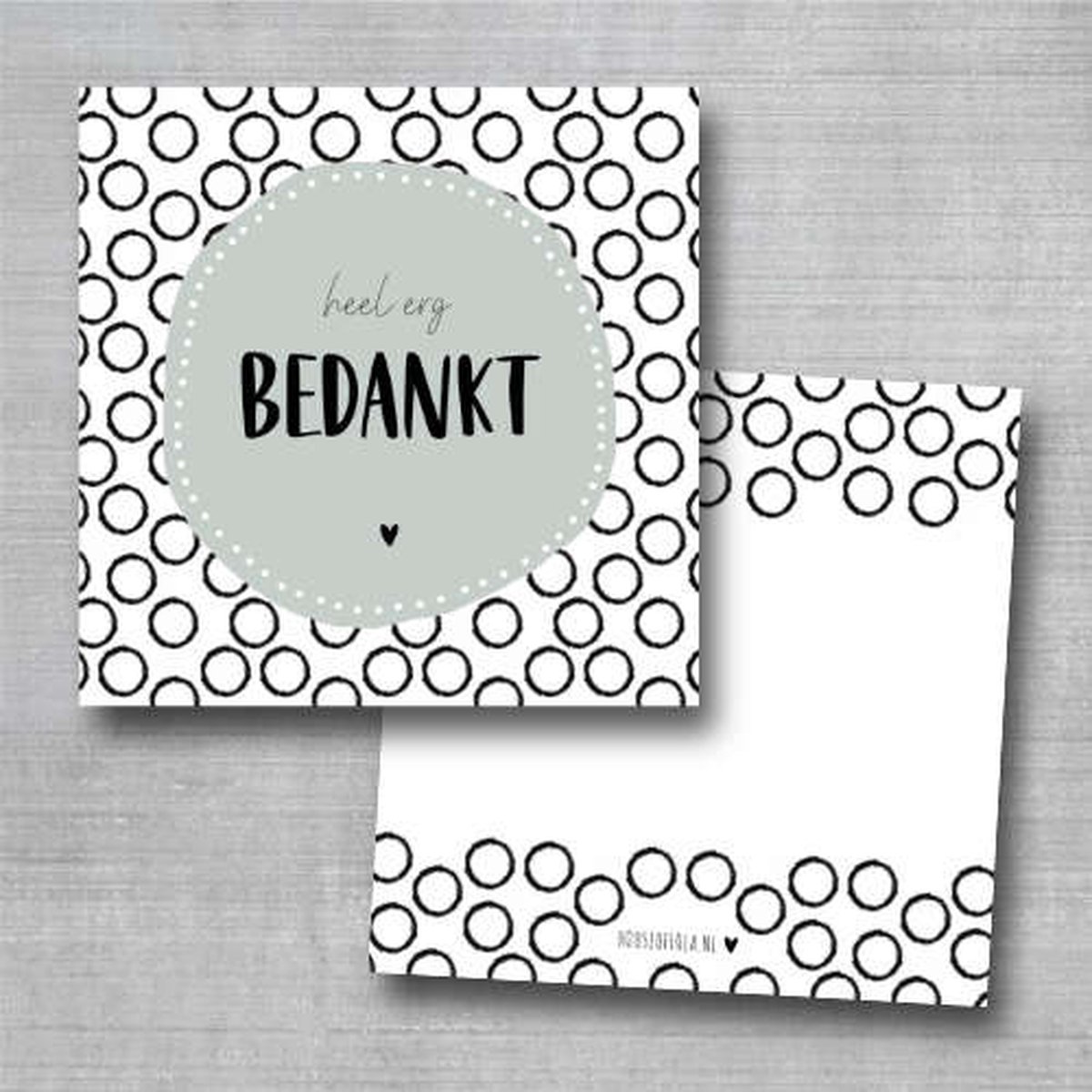 10x Bedankkaartjes / Bedankt kaarten | HEEL ERG BEDANKT | 13,5 x 13,5 ...