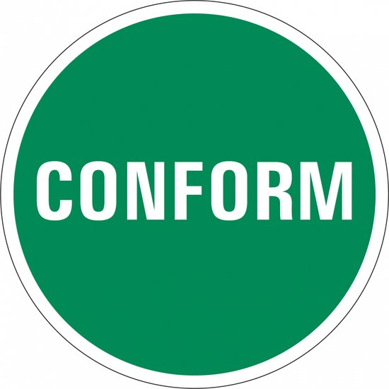 Conform controlesticker, op vel 30 mm - 18 per kaart | bol