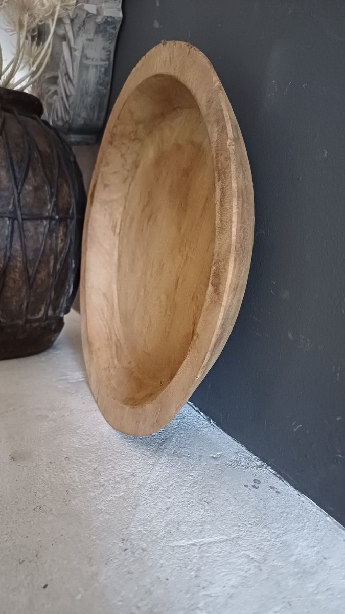 schaal hout landelijk stoer met rand 29,5 cm | bol.com