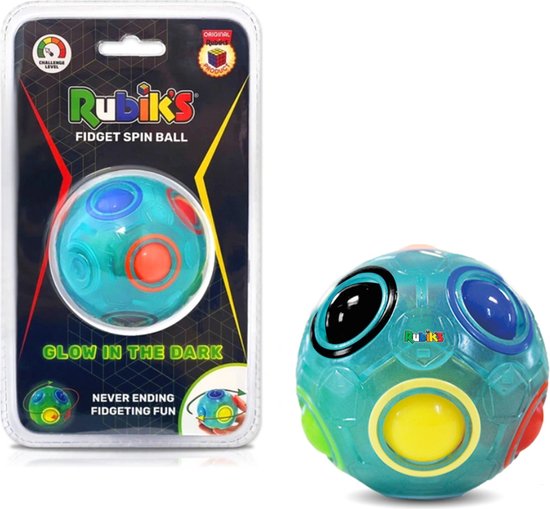 Rubik's fidget spin ball Glow in the dark - Schoencadeautje ...