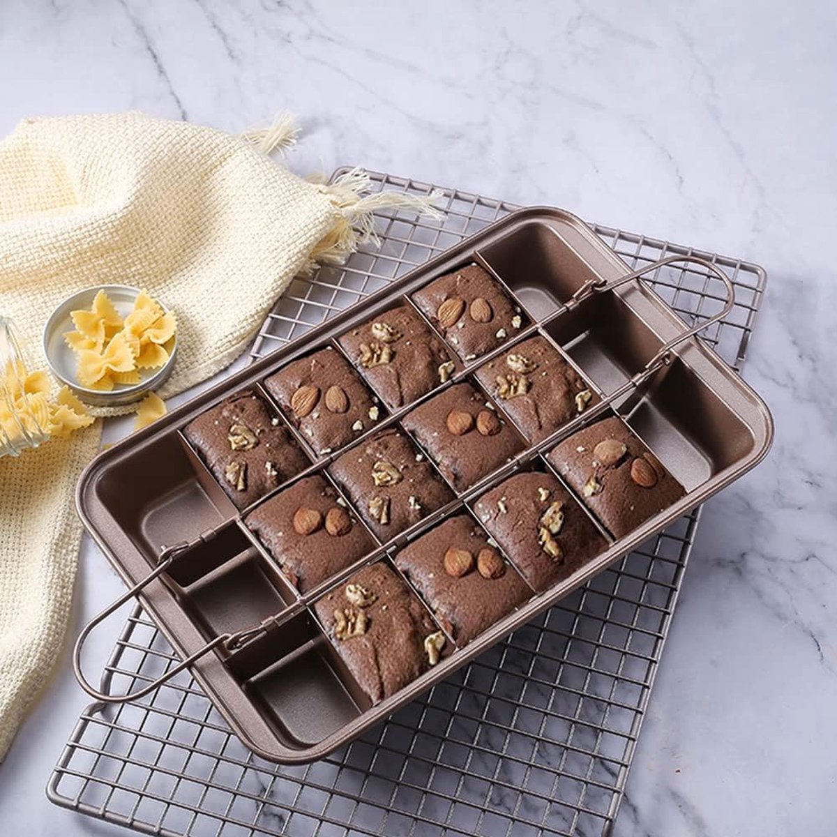 Moule de cuisson Brownie moule à gâteau antiadhésif en acier au carbone ...