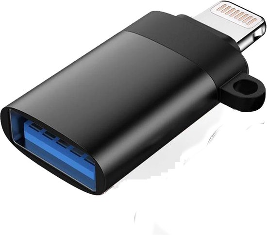 USB Adapter - 8-pin naar USB A - OTG adapter - OTG-8PIN-1 - Zwart | bol