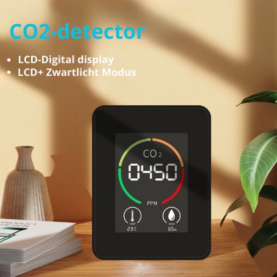 Bromul Co2 Meter - 3-in-1 - Co2-meter binnen - co2 melder ...