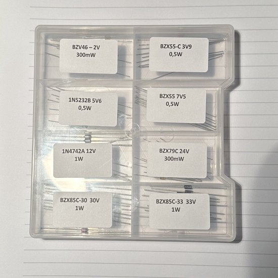 Zener Diode kit - 80 stuks - 2V tot 33V | bol