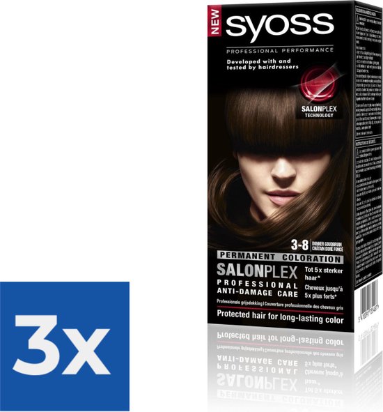 SYOSS Color baseline 3-8 Donker Goudbruin - 1 stuk - Voordeelverpakking 3 stuks | bol
