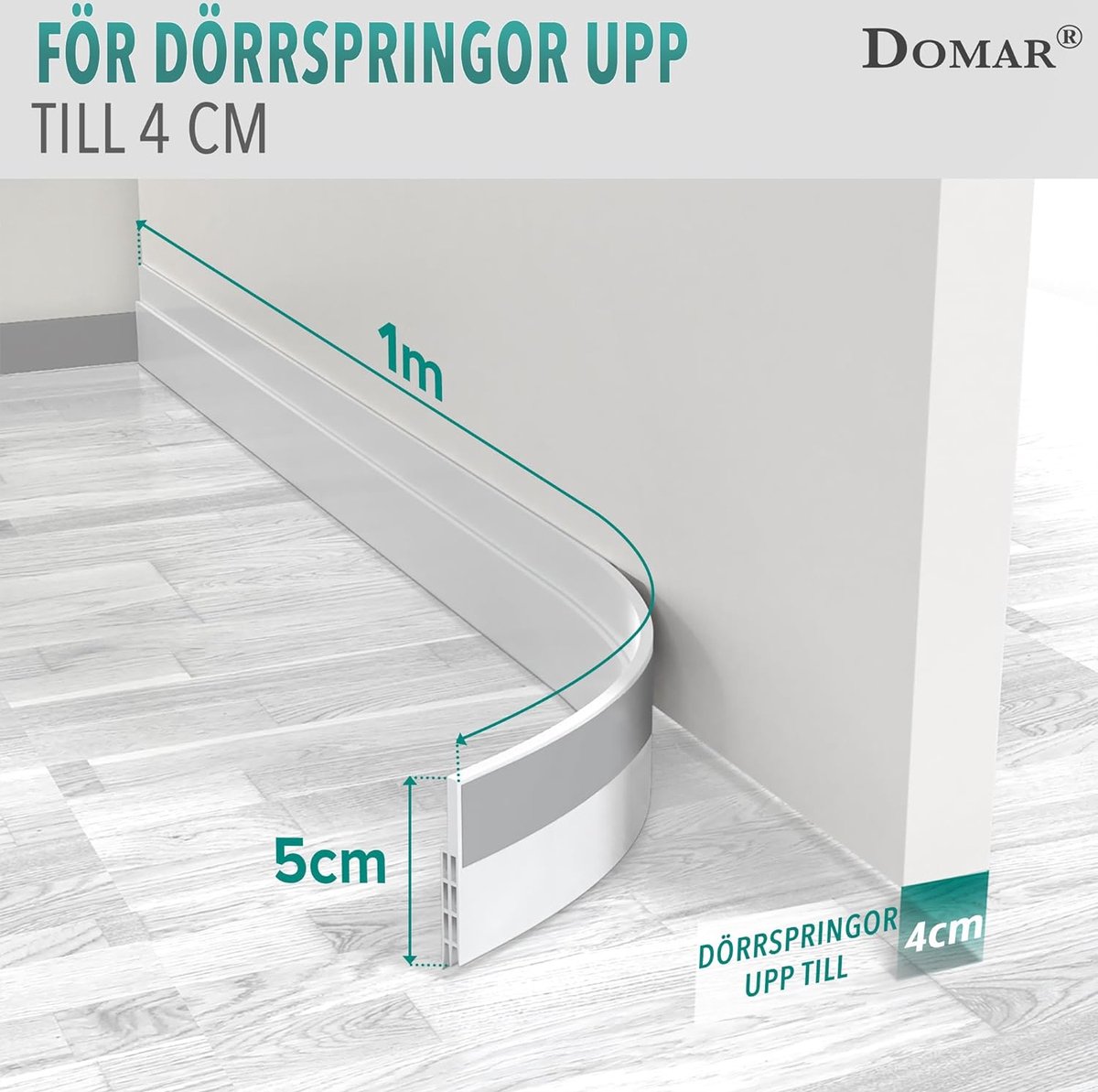 Tochtstrips voor deuren 100cm Wit - Tochtstrip Zelfklevend Extra Sterk ...