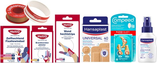 EHBO wonderverzorging must-haves: Hechtstrips (steristrips) - Wondspray ...