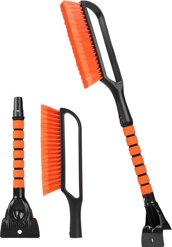 IJskrabber voor de auto, met bezem, 2-in-1 sneeuwborstel met ...