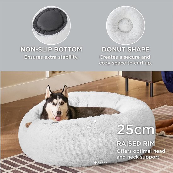 Hondenbed Groot Donut - Diameter 91 cm Hondenmand voor Grote Honden ...